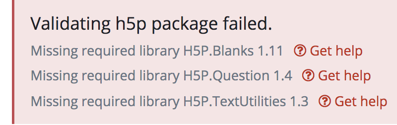 Installing libraries in Moodle | H5P